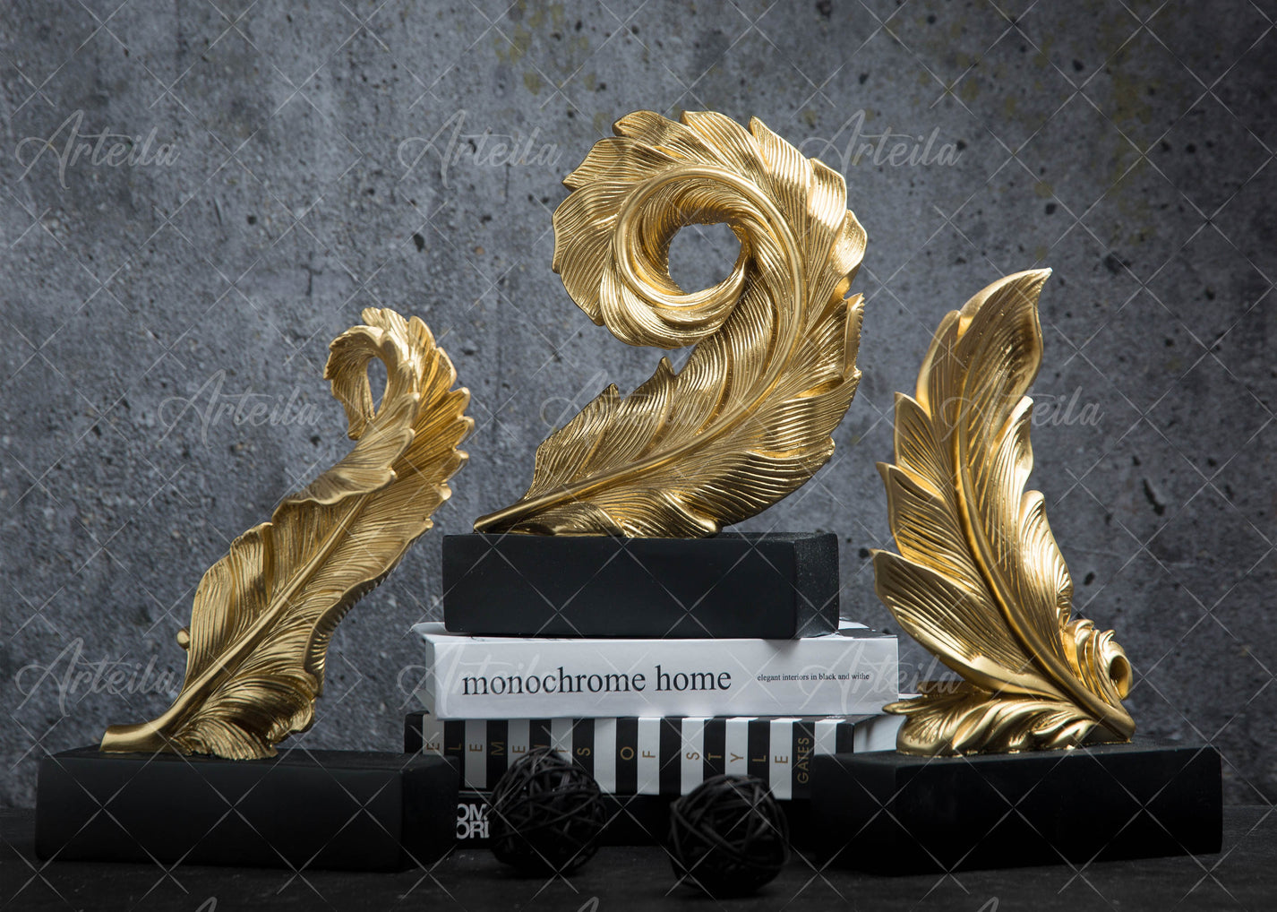 3 Piece Feather Set Artelia
